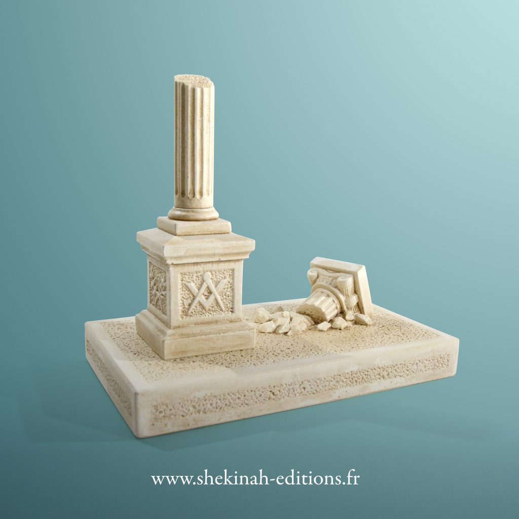 OBJET MINIATURE MACONNIQUE COMPOSITION COLONNE BRISEE - Shekinah Editions